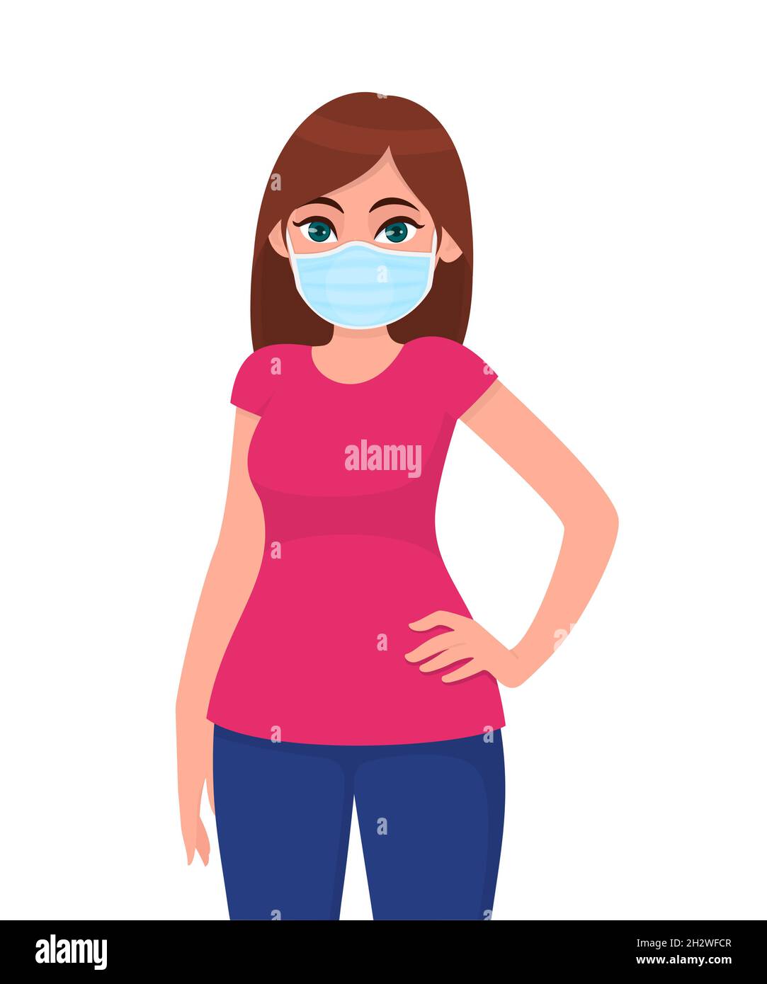 Health and safety lady girl woman Stock Vector Images - Alamy