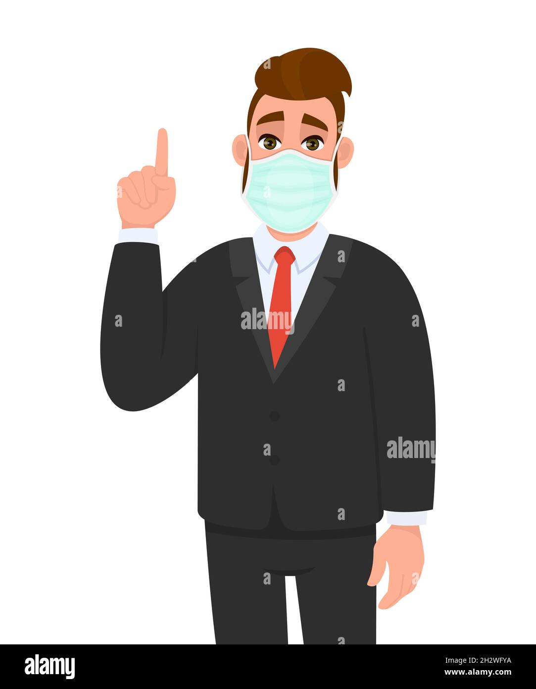 Young people wear coronavirus Stock Vector Images - Alamy