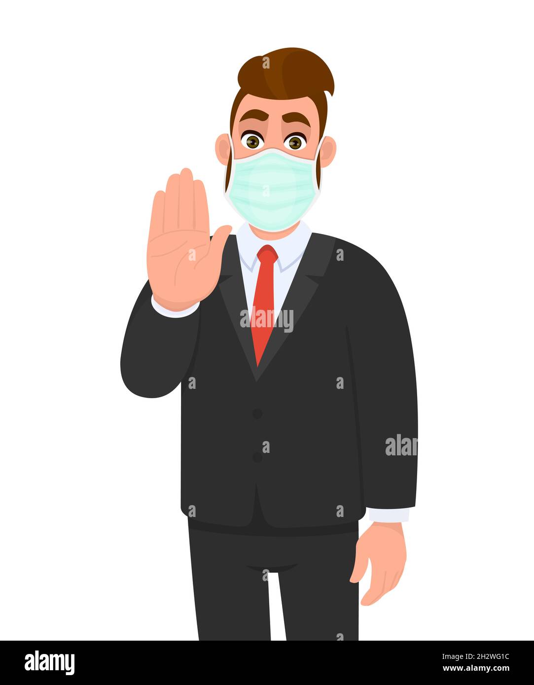 Hand stop cartoon hi-res stock photography and images - Alamy