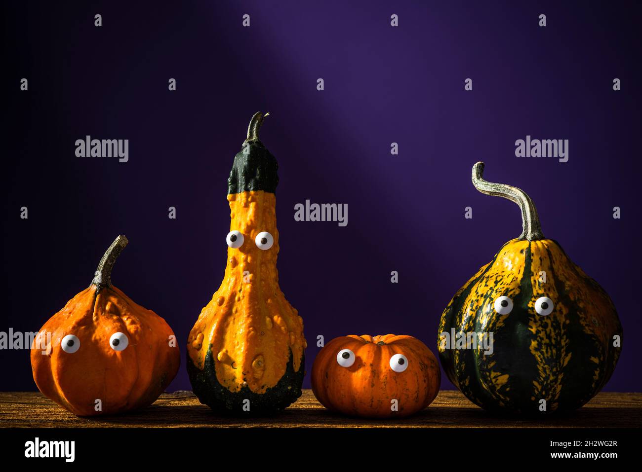 Halloween Funny Pumpkins. Scary Background Stock Photo - Alamy