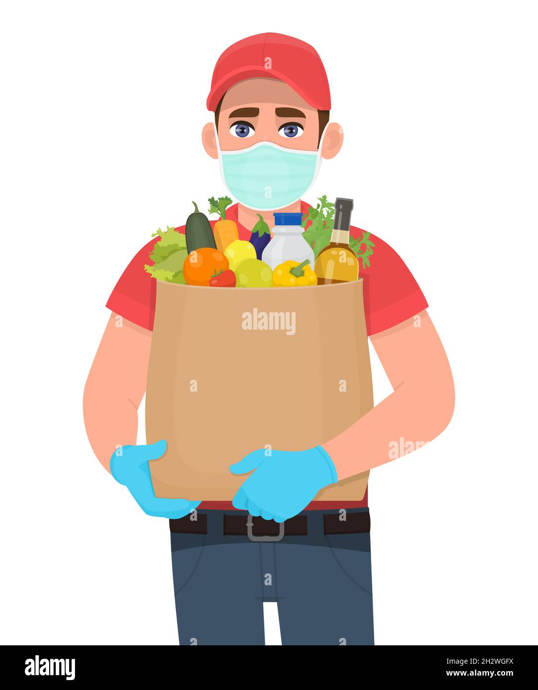 Giving food package Stock Vector Images - Alamy
