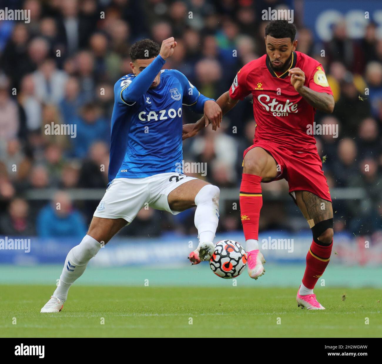 BEN GODFREY & JOSH KING, EVERTON V WATFORD, 2021 Stock Photo - Alamy