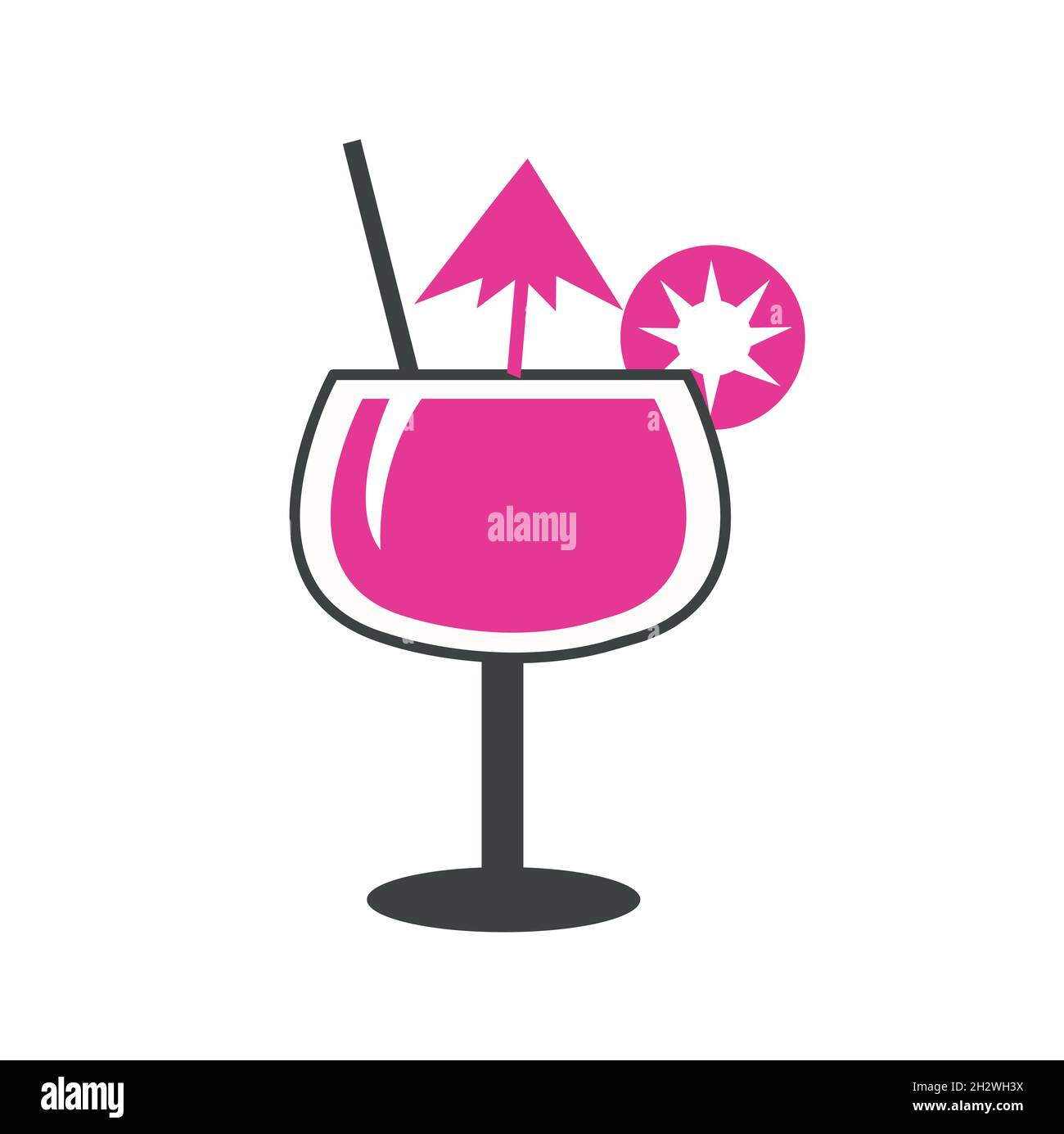 cocktail vector illustration on white Stock Vector Image & Art - Alamy
