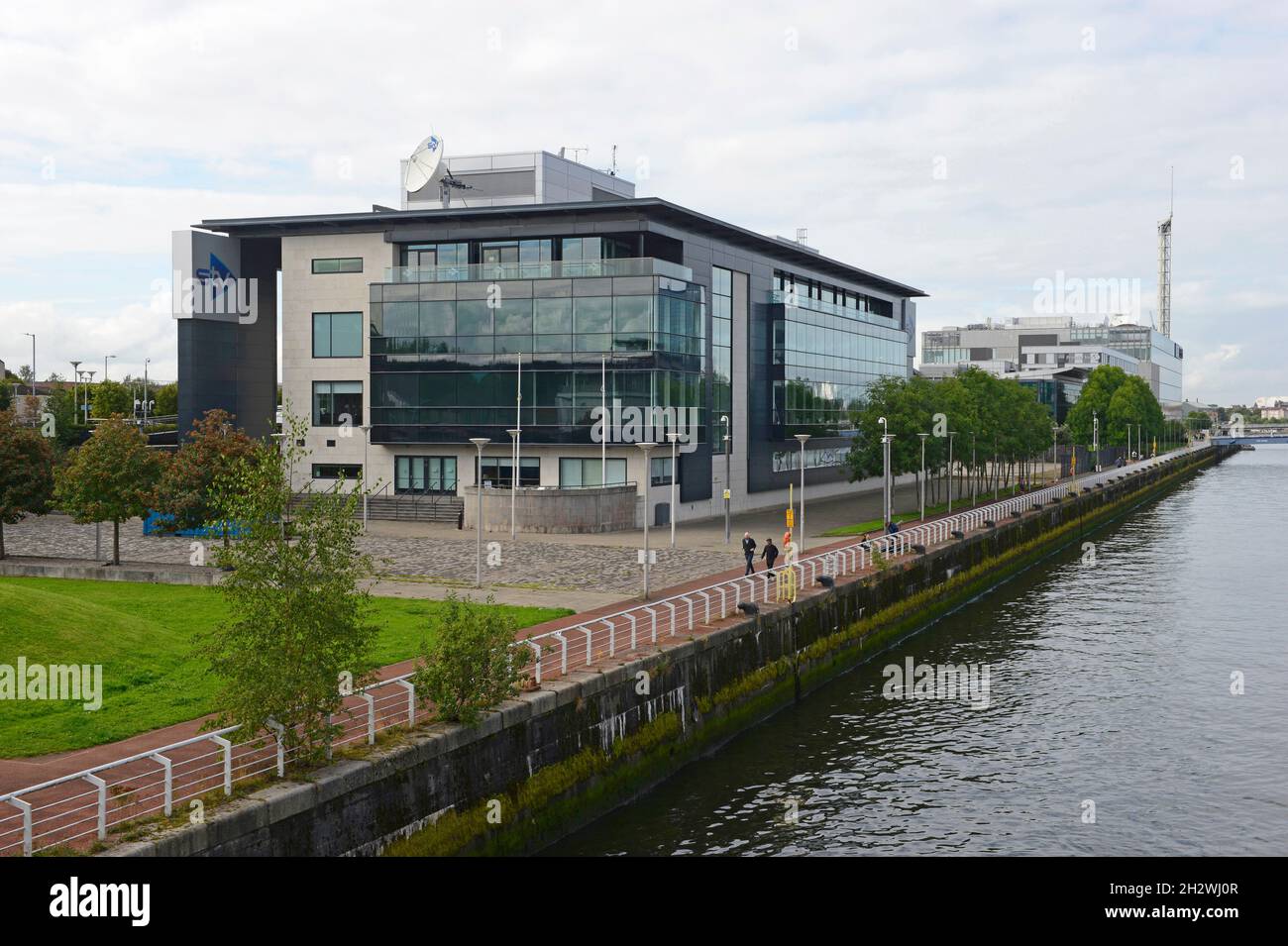 The STV - Scottish Television - building by the river Clyde in Glasgow ...