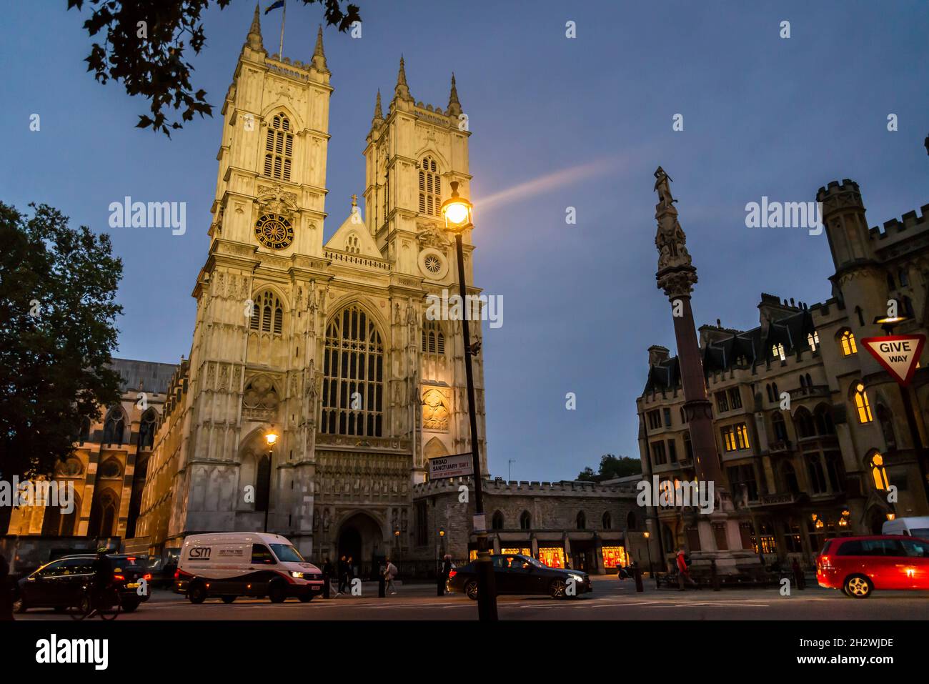 Main facade of the Westminster Abbey, a royal church in City of ...