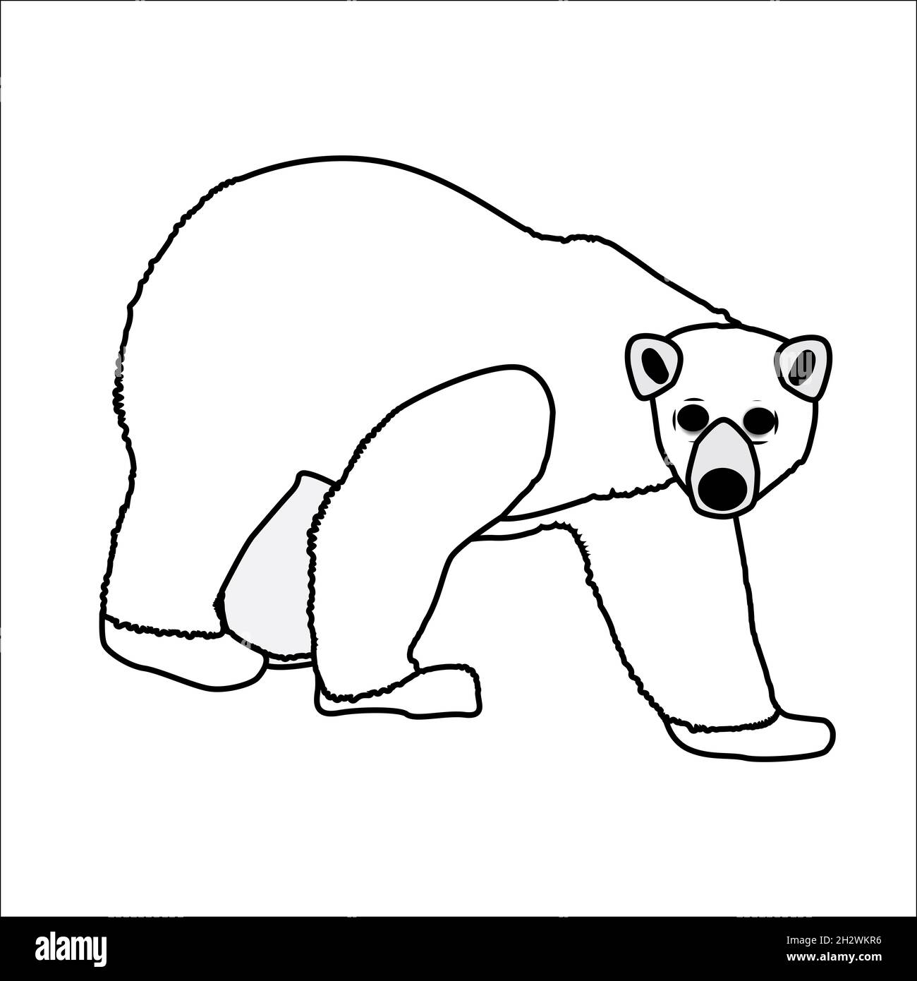 Bear Outline Drawing