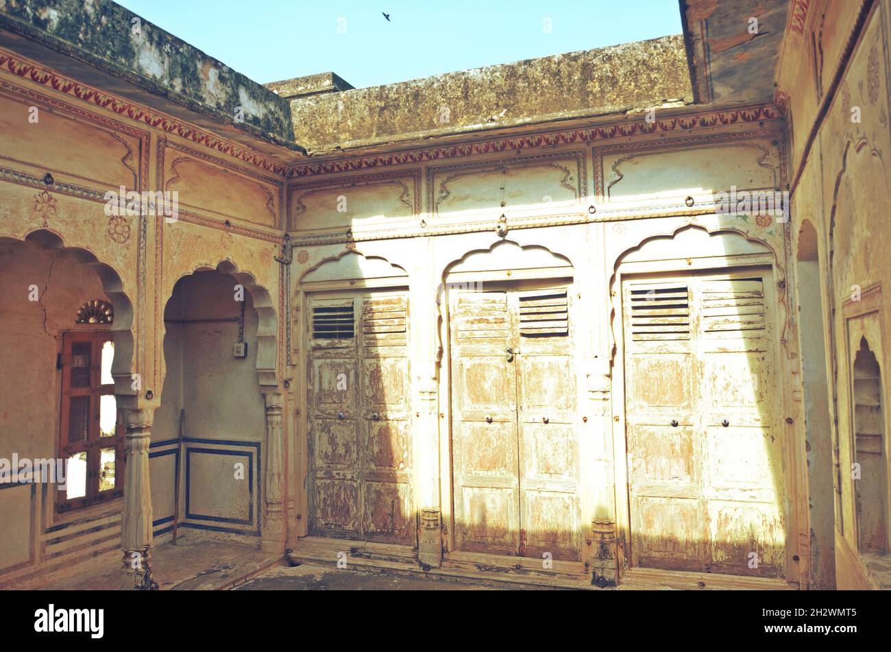 old artistic mansion ( haweli ) of mandawa city ,rajasthan,india Stock ...