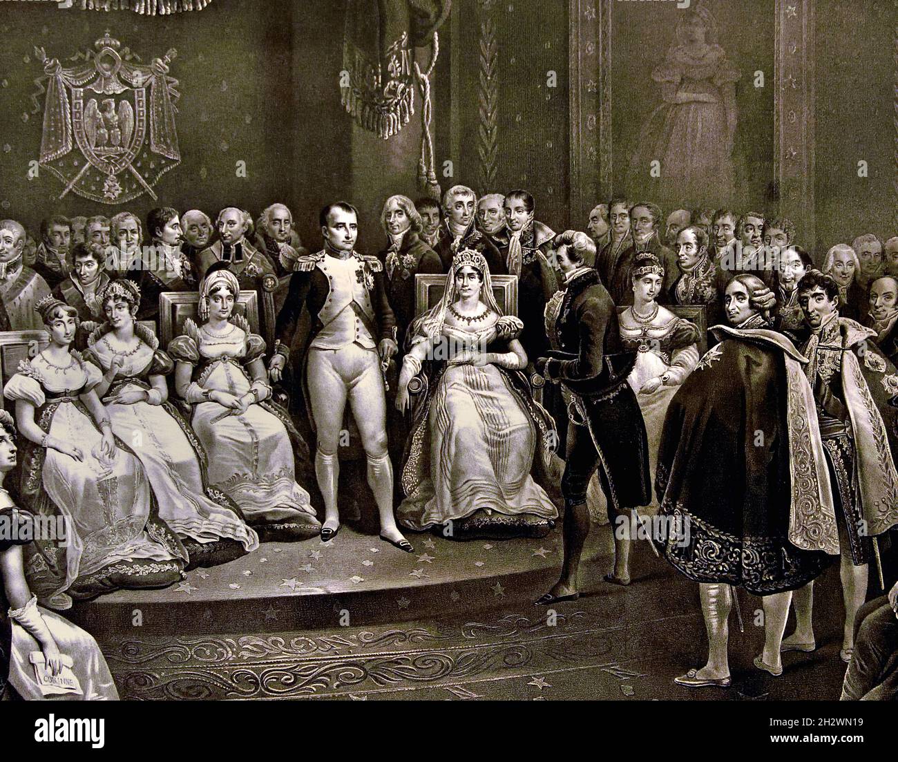 Napoleon and his court ( by D, Monten ), Napoleon Bonaparte, (1769–1821 ...