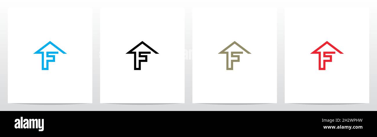 House Roof On Top Of Letter Logo Design F Stock Vector Image & Art - Alamy
