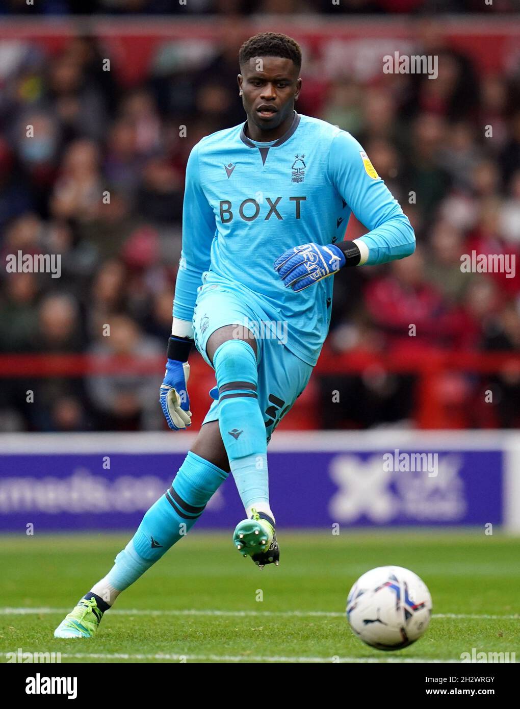 Nottingham Forest goalkeeper Brice Samba during the Sky Bet ...
