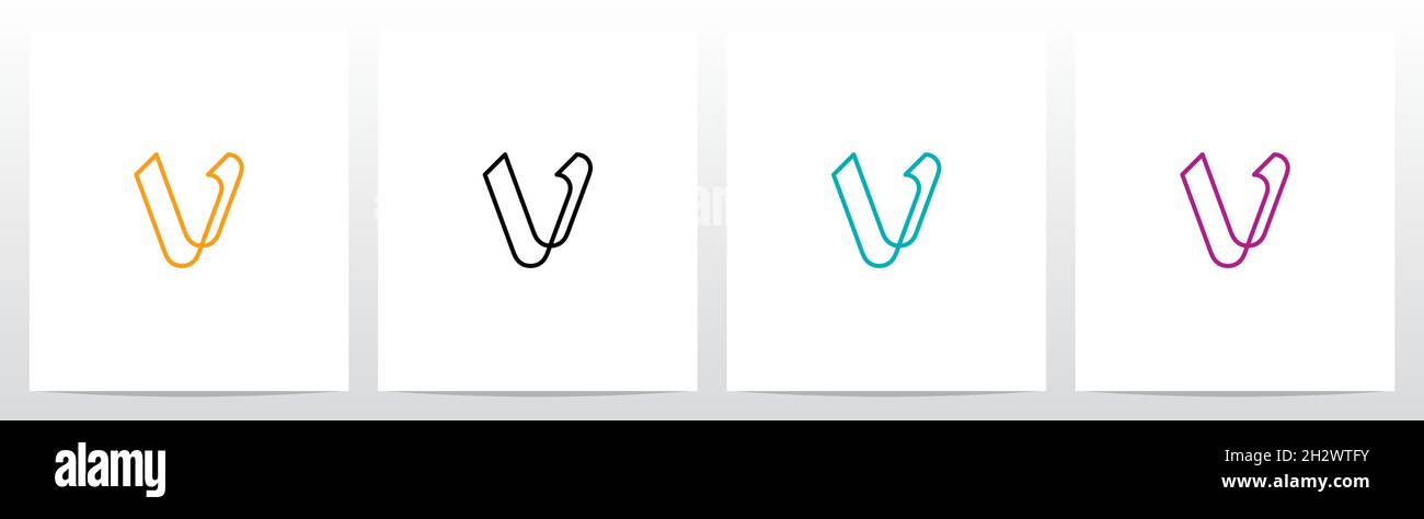 Forming the letter v Stock Vector Images - Alamy