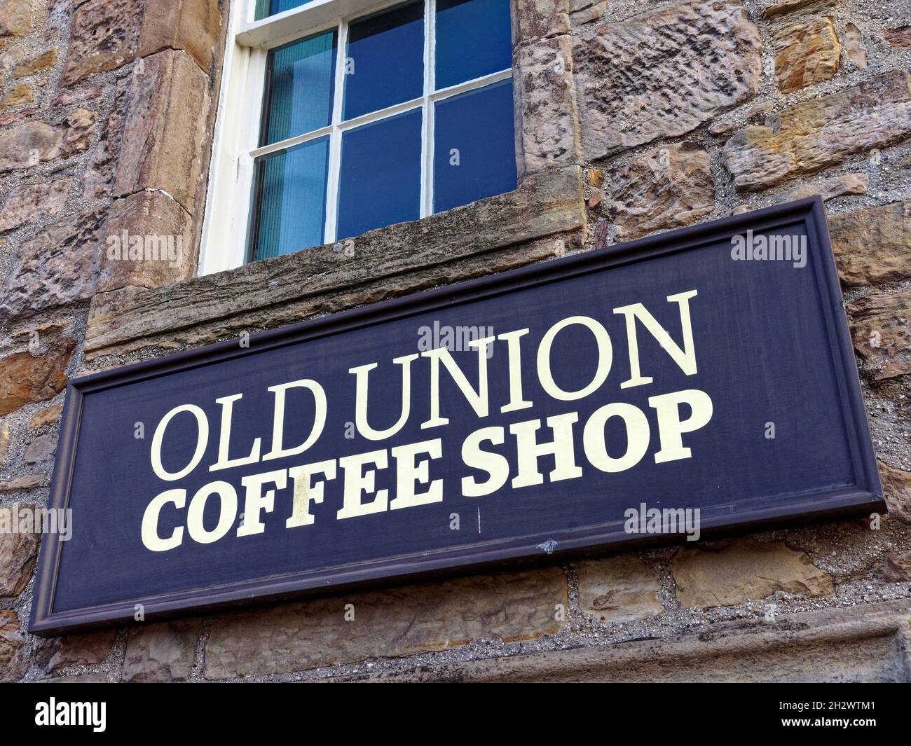 Sign for The Old Union Coffee Shop, St Andrews, Fife, Scotland, UK, GB ...