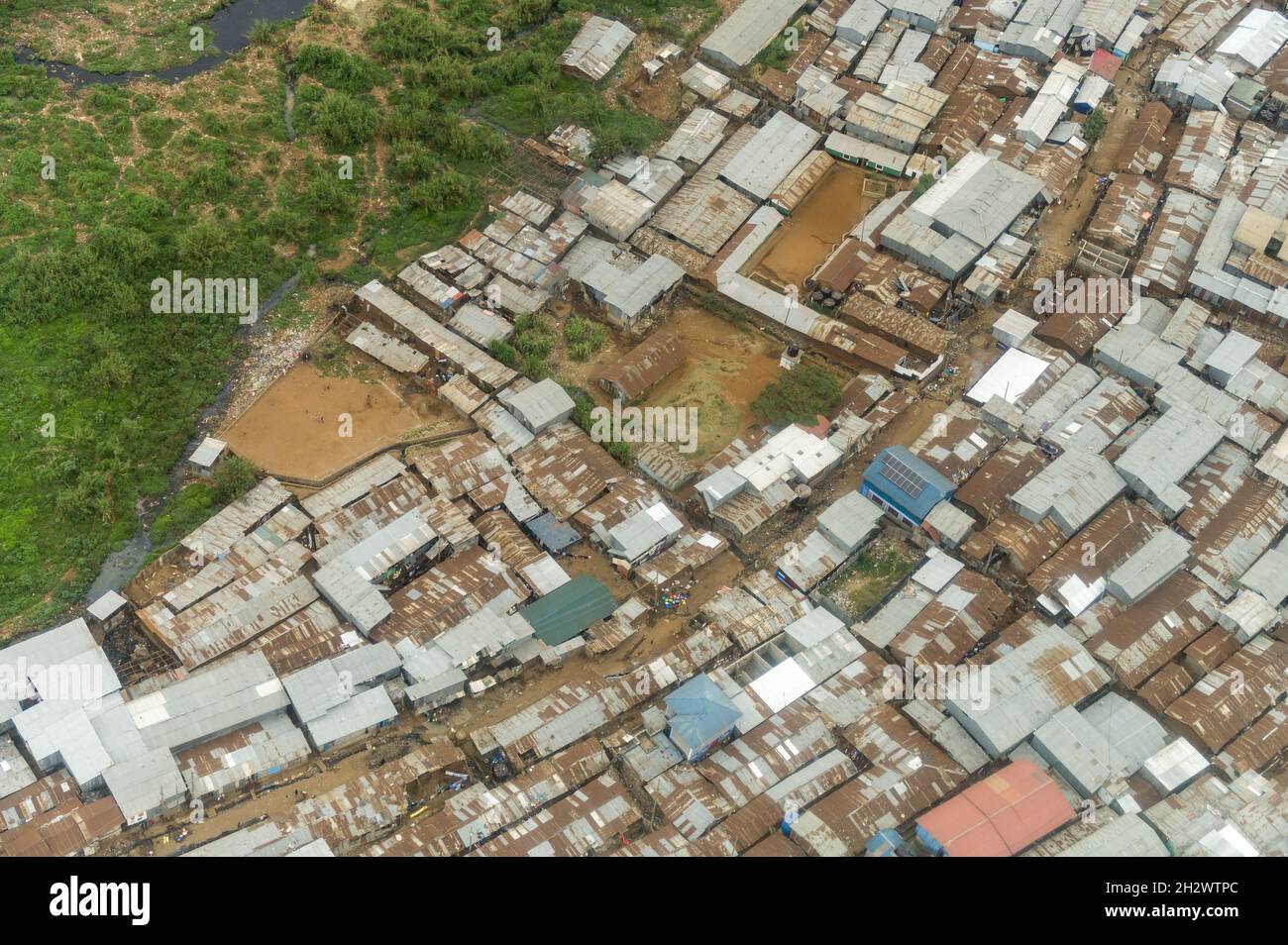 Kibera nairobi slum aerial hi-res stock photography and images - Alamy