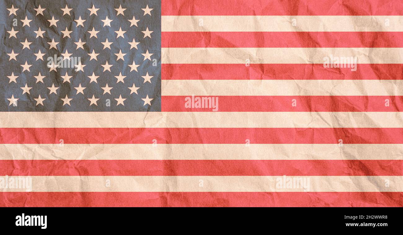 Crumpled usa flag hi-res stock photography and images - Alamy