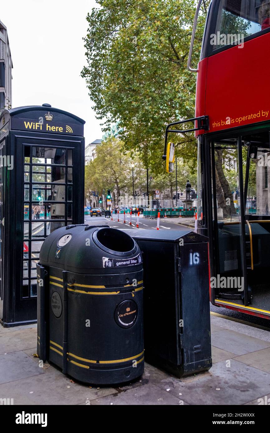 Traditional Public Telephone Box Converted to A Wi-Fi Connection Point ...