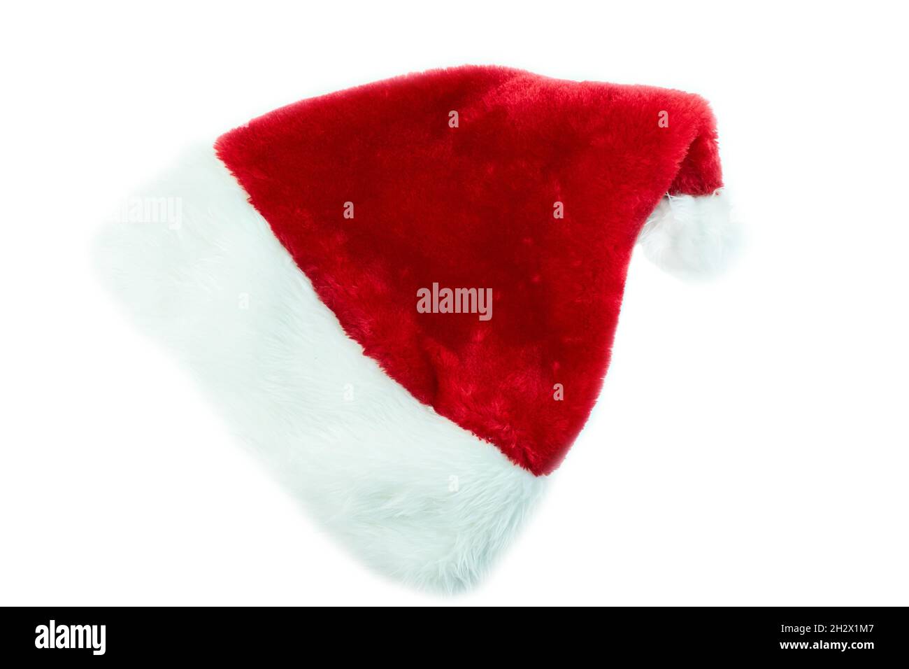 Santa Claus red hat isolated on white background Stock Photo - Alamy