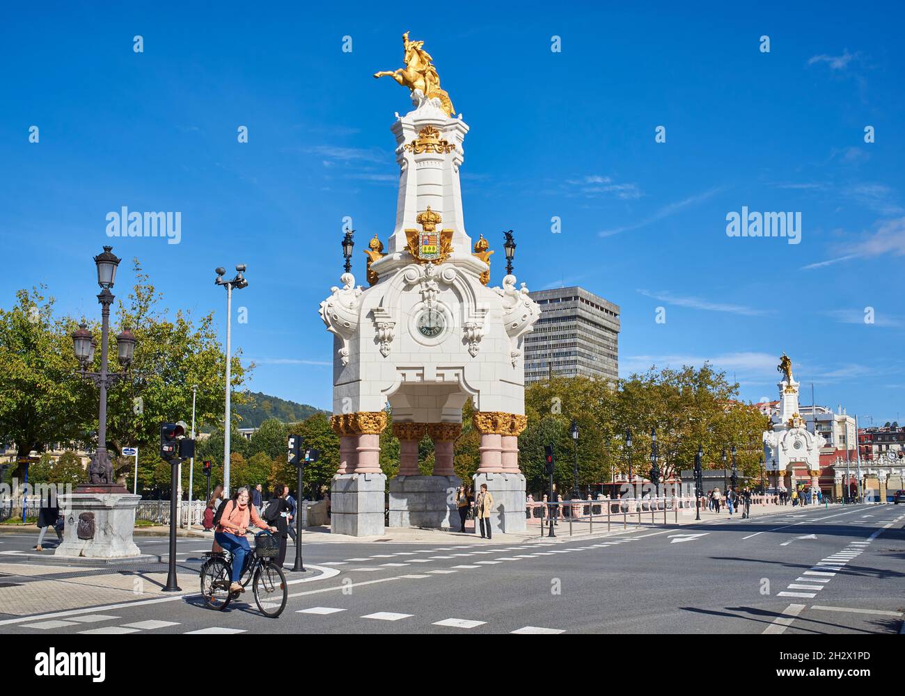 Maria Cristina bridge of San Sebastian. Basque Country, Guipuzcoa ...