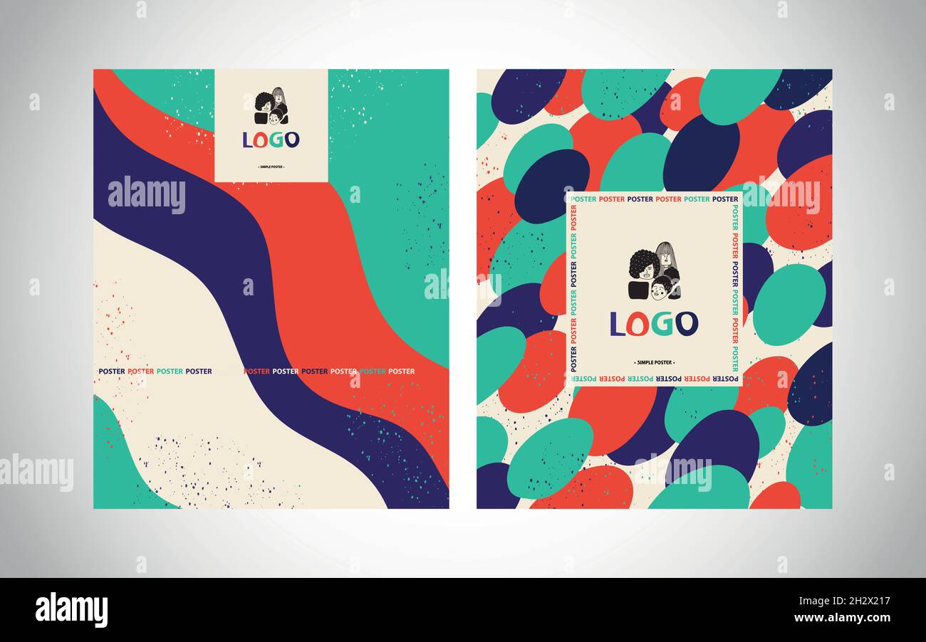 Vector poster collection. Creative art set Stock Vector Image & Art - Alamy