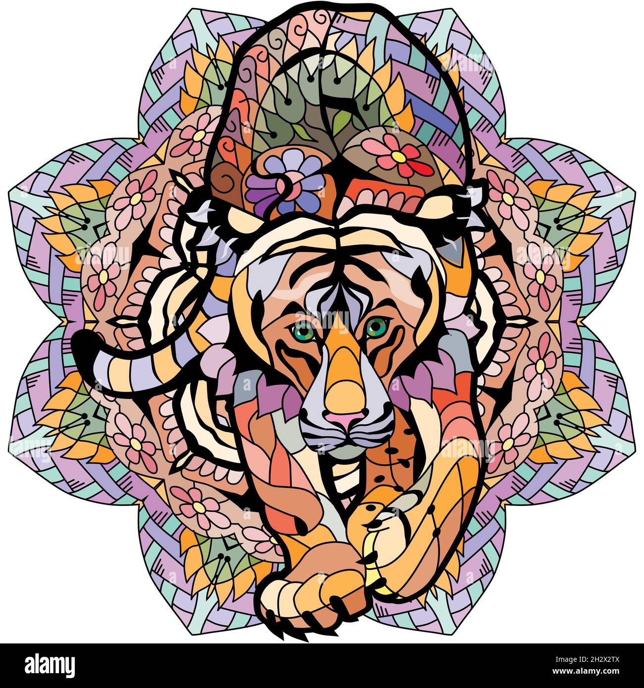 Indian bengal tiger Stock Vector Images - Alamy