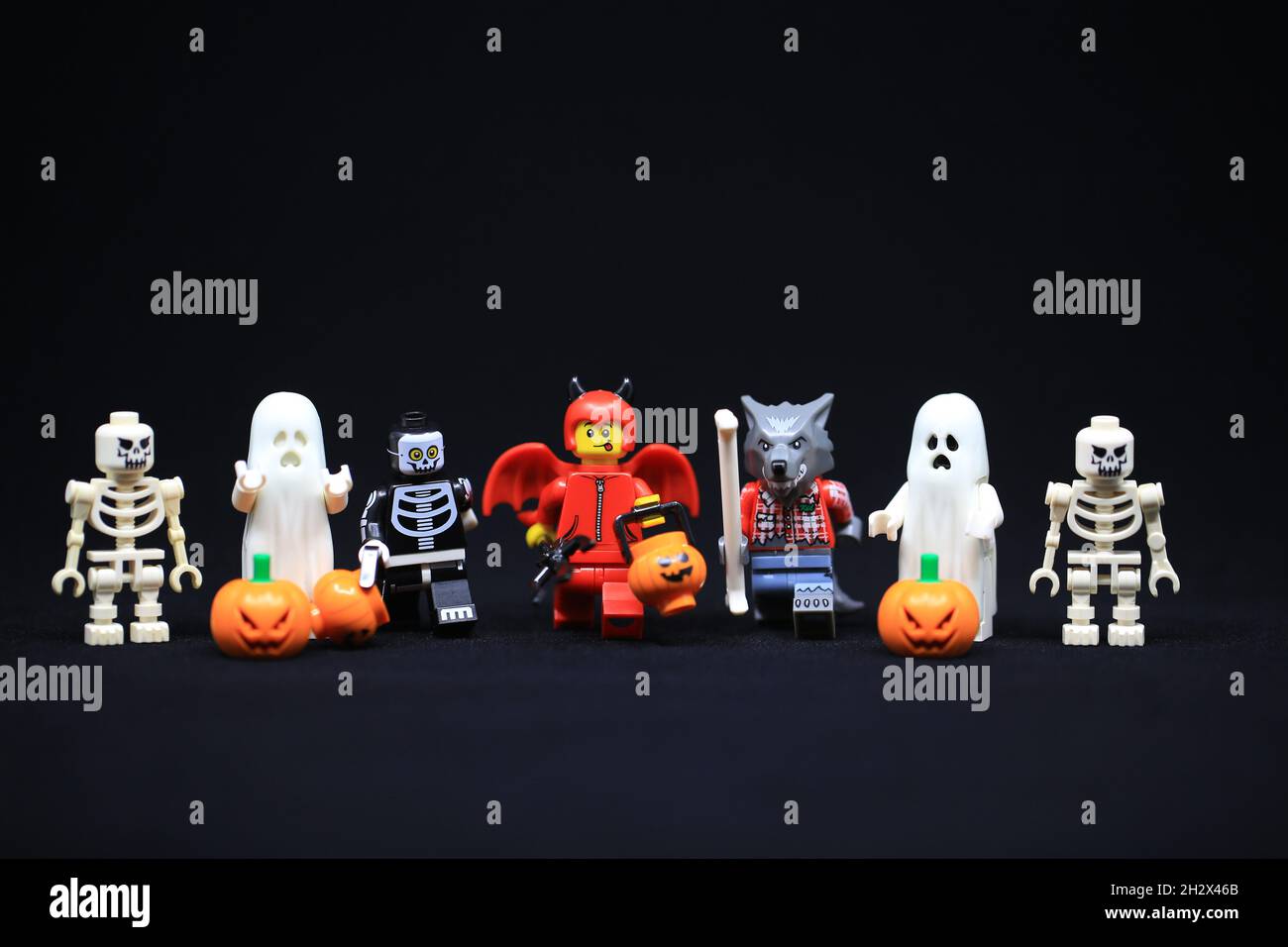 halloween dressing mini figure for celebrating halloween. halloween is ...