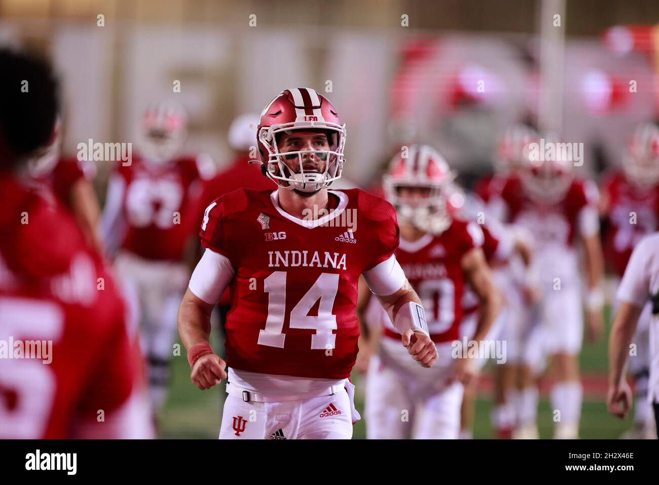 BLOOMINGTON, UNITED STATES - 2021/10/23: Indiana University quarterback ...