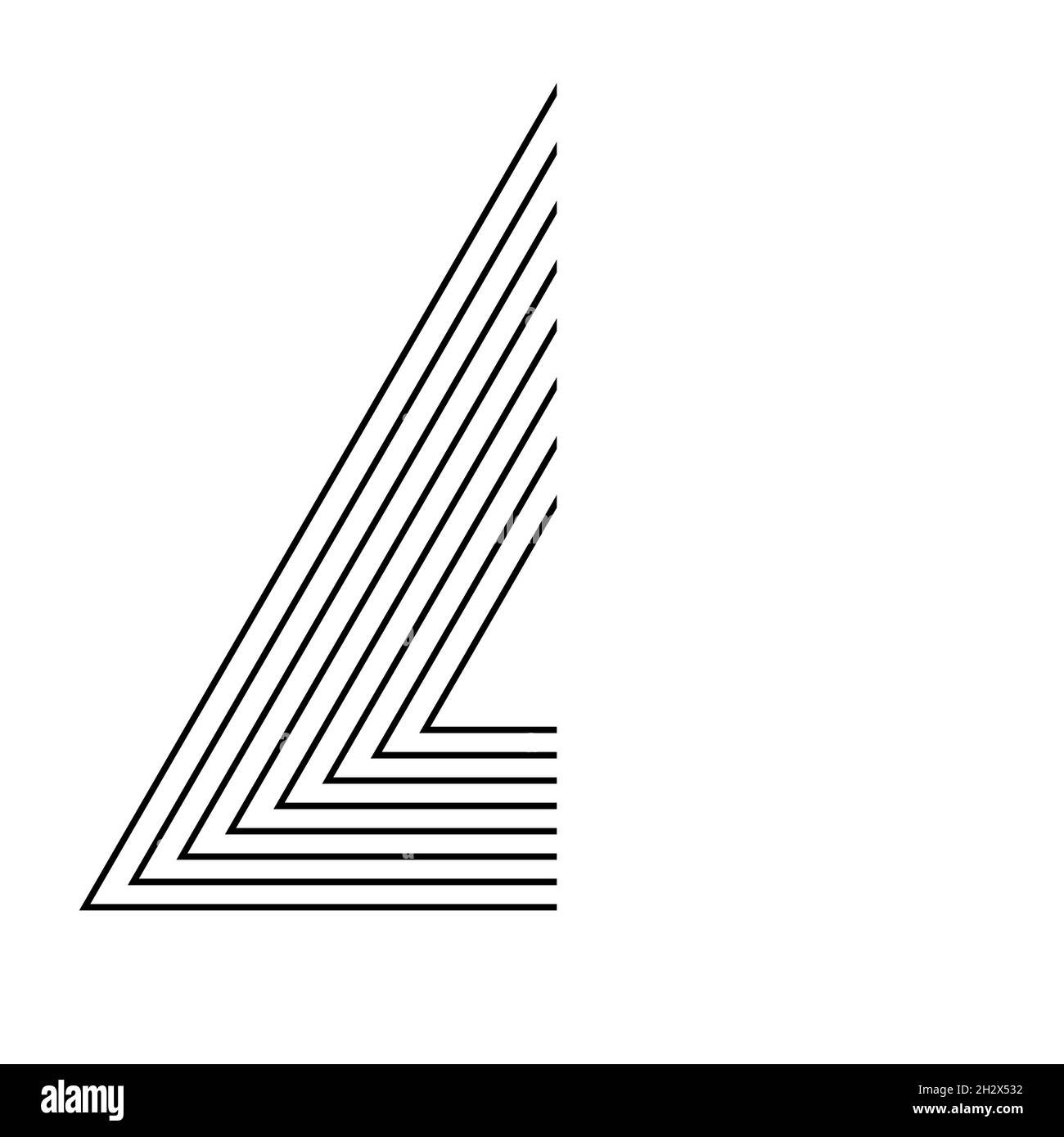 Half Triangle Black few triangles vector illustration. One in one Stock ...