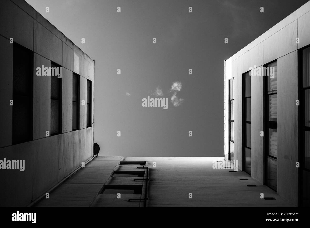 A low angle of a new residential building Stock Photo - Alamy