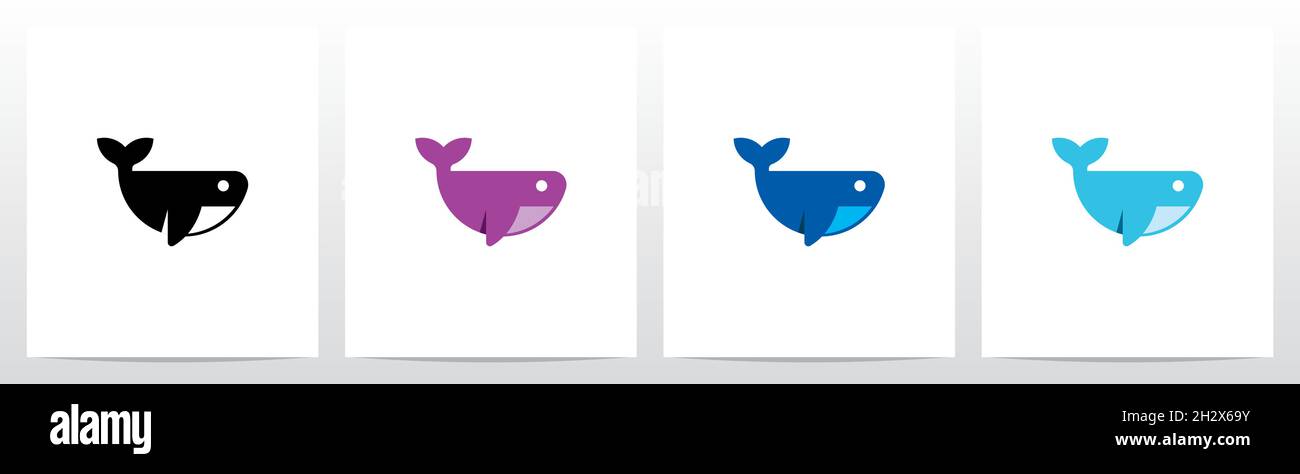 Simple Shape Whale Logo Design Stock Vector Image & Art - Alamy