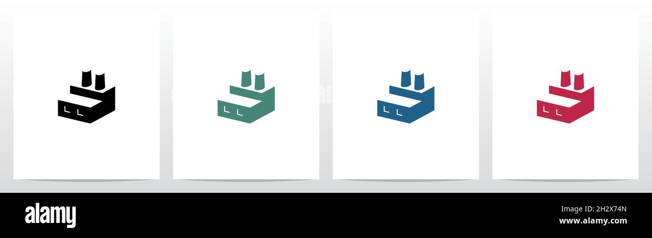 Simple Block Factory Logo Design Stock Vector Image & Art - Alamy