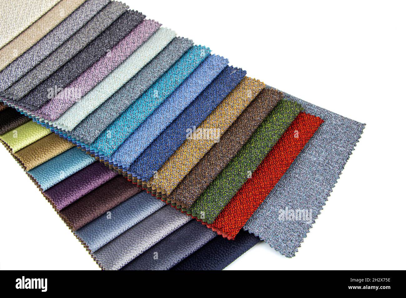 A set of fabric samples for furniture finishing. Multicolored ...