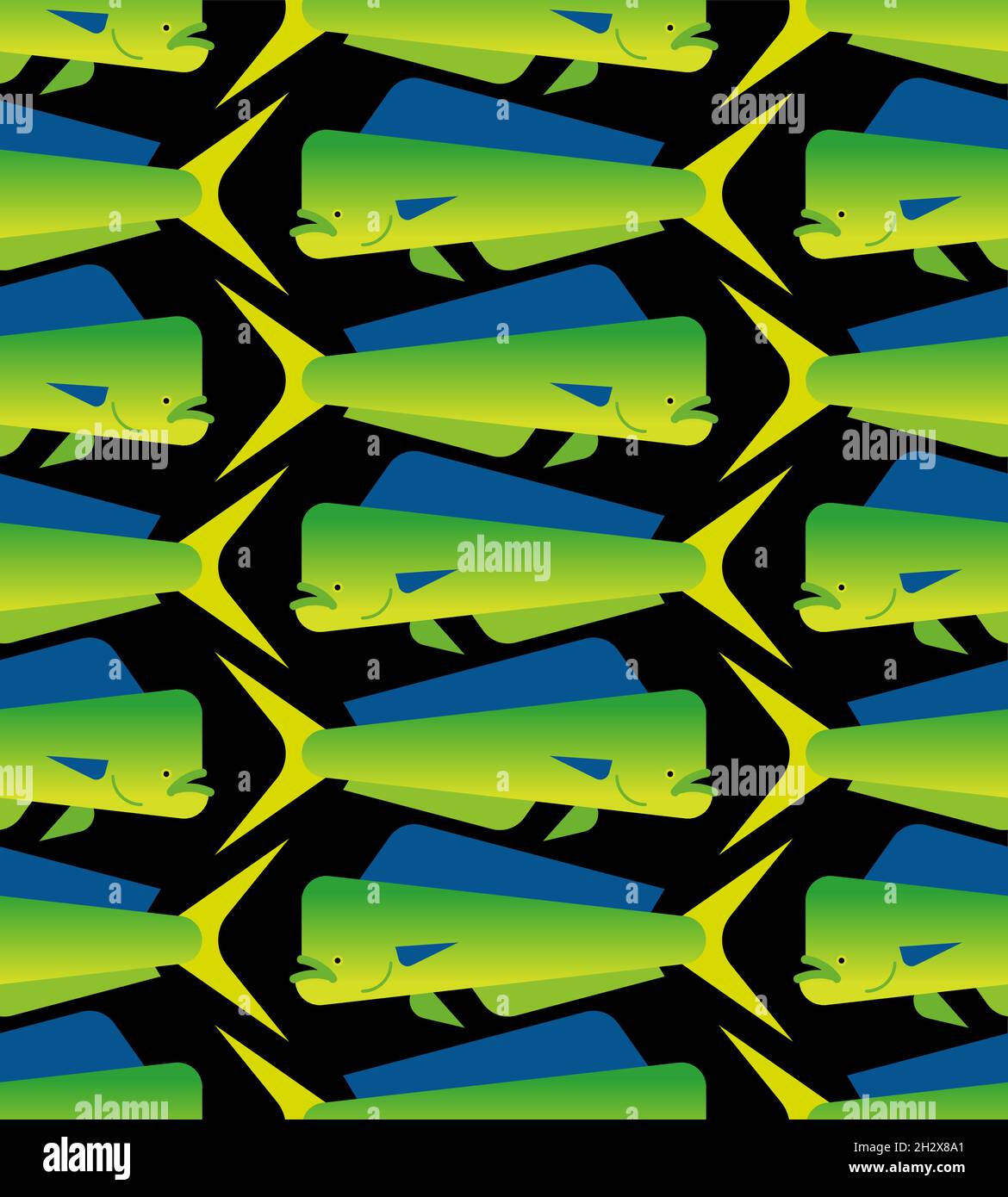 Dorado fish pattern seamless. Mahi Mahi background. vector texture ...