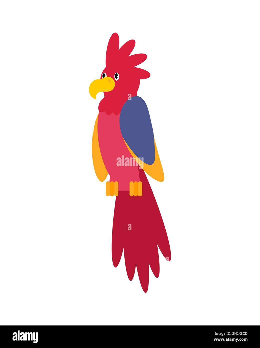 Parrot isolated cartoon. Talking bird for pirate. vector illustration ...