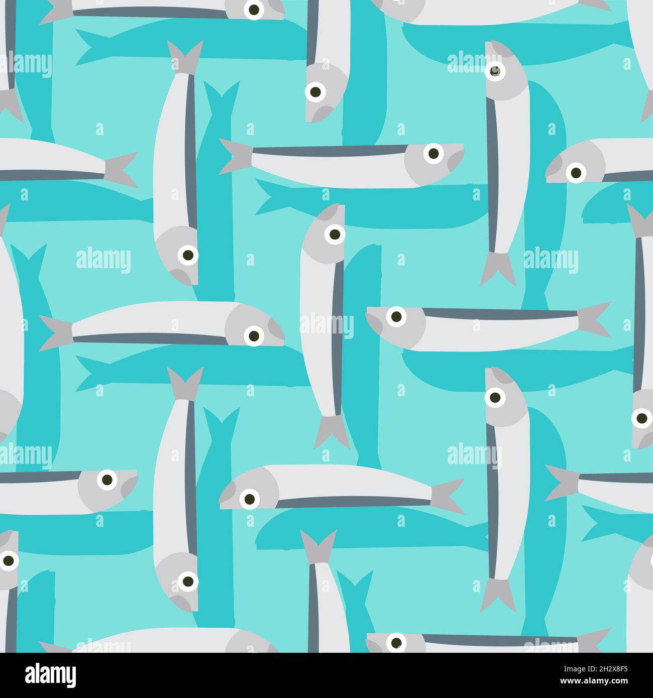 Herring pattern seamless. fish background. Baby fabric ornament Stock ...