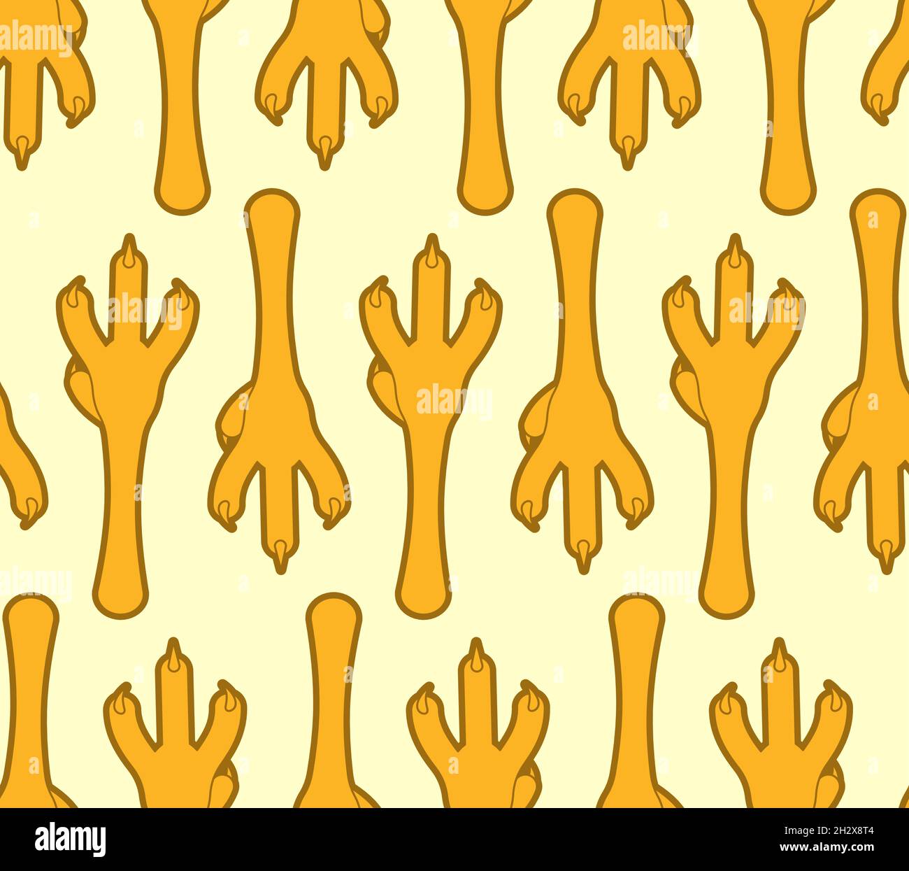 Chicken feet pattern seamless. ingredient for making potion background ...