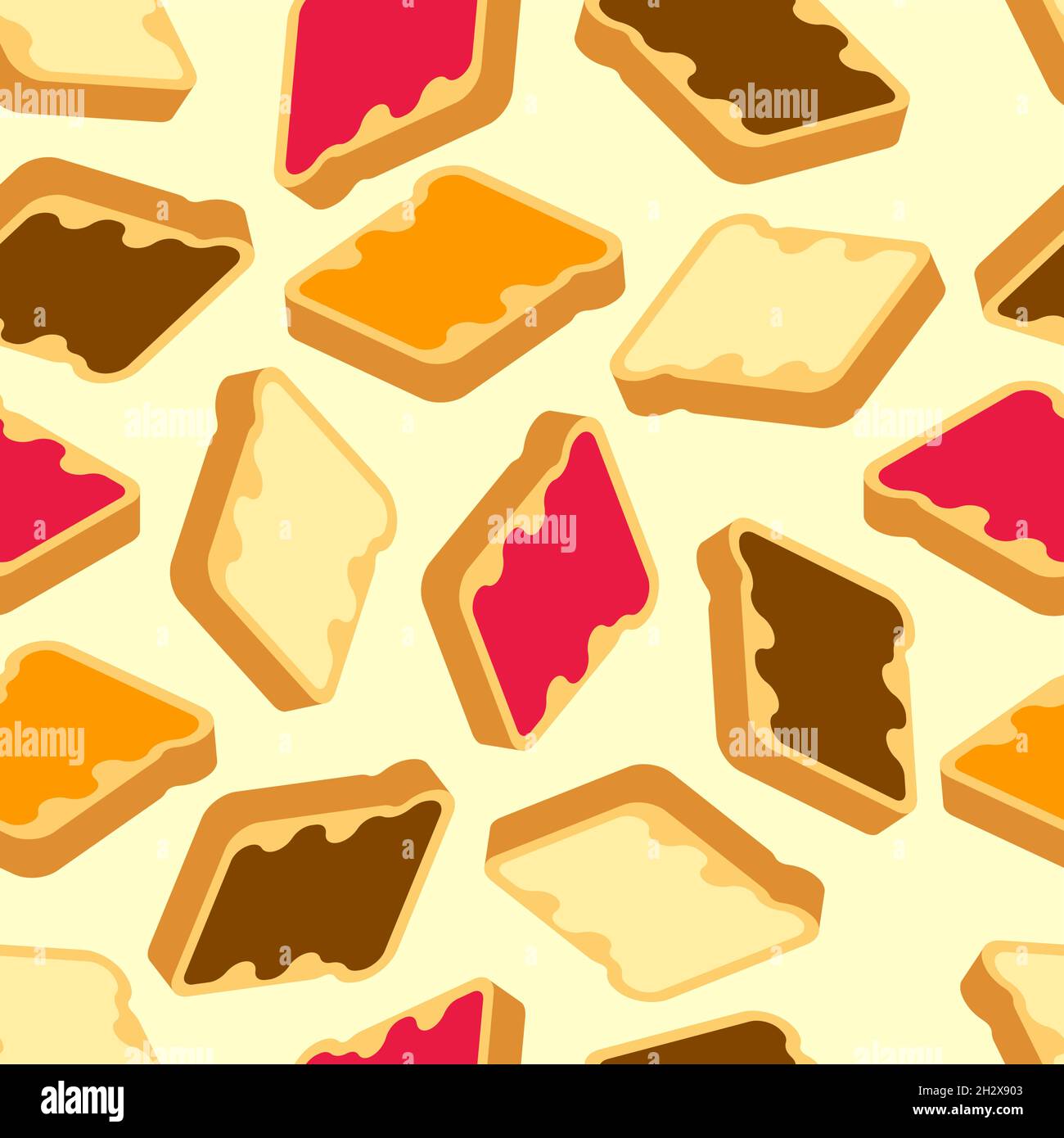 Toast butter jam Stock Vector Images - Alamy