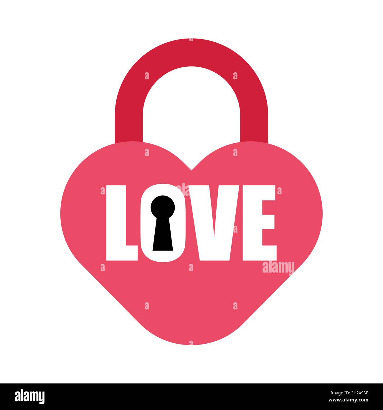 Padlock love. The symbol of eternal love. vector illustration Stock ...