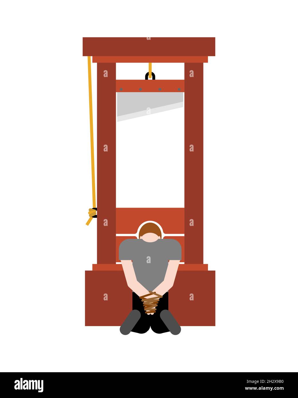 Guillotine isolated. instrument of death penalty. vector illustration ...