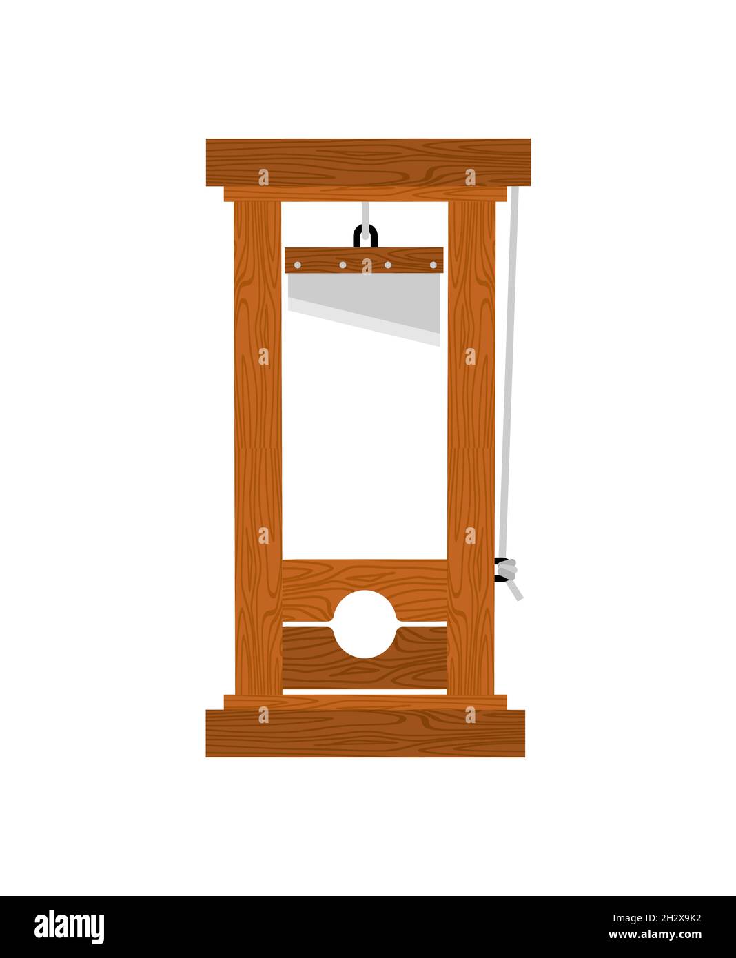 Guillotine isolated. instrument of death penalty. vector illustration ...