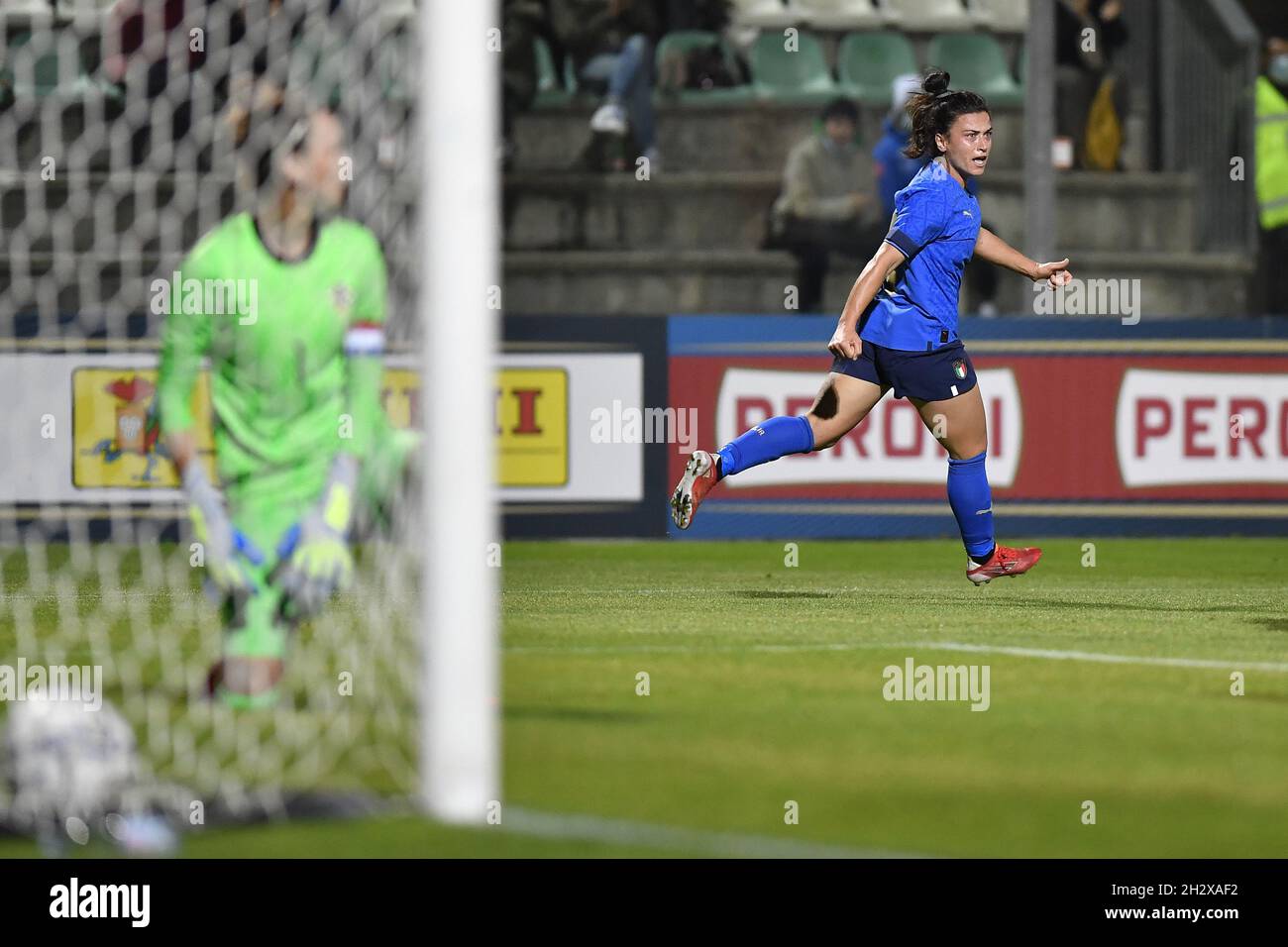 Valeria Pirone of Italy in action during the UEFA women's world cup ...