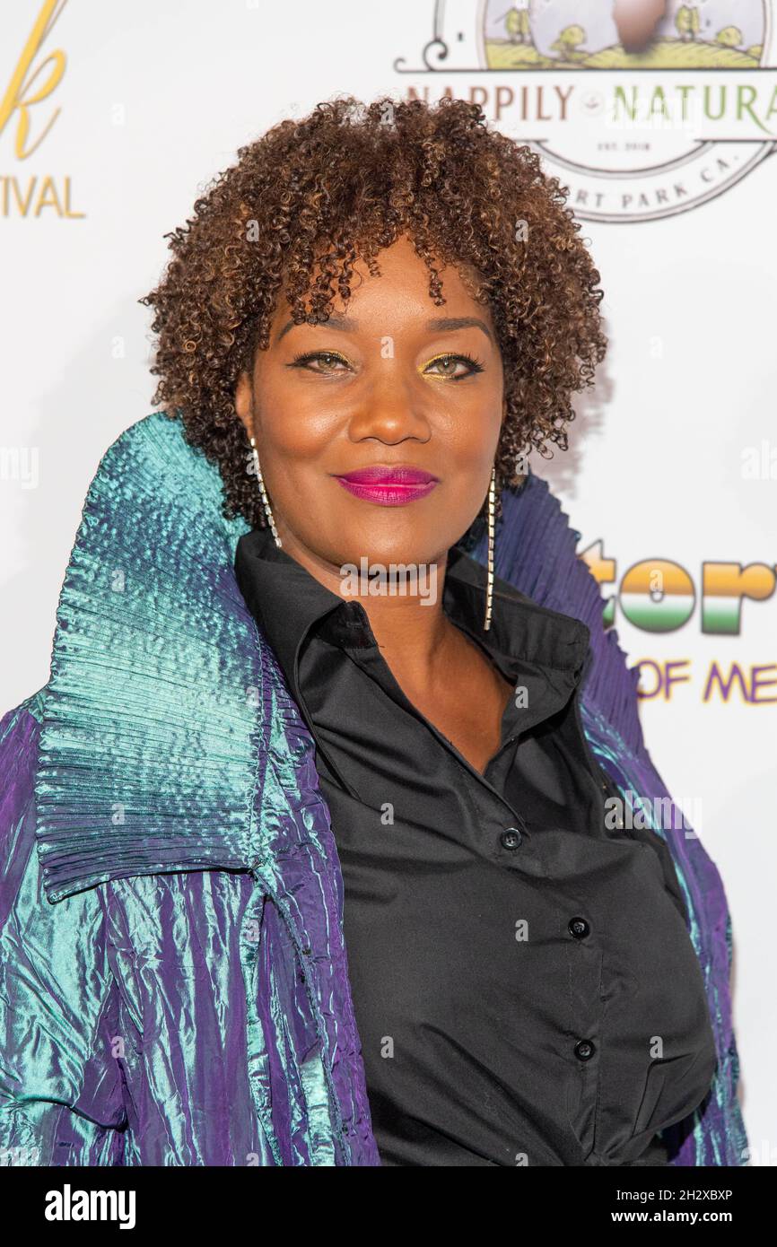 Los Angeles, CA on October 23, 2021, April Nixon attends The Leimert ...