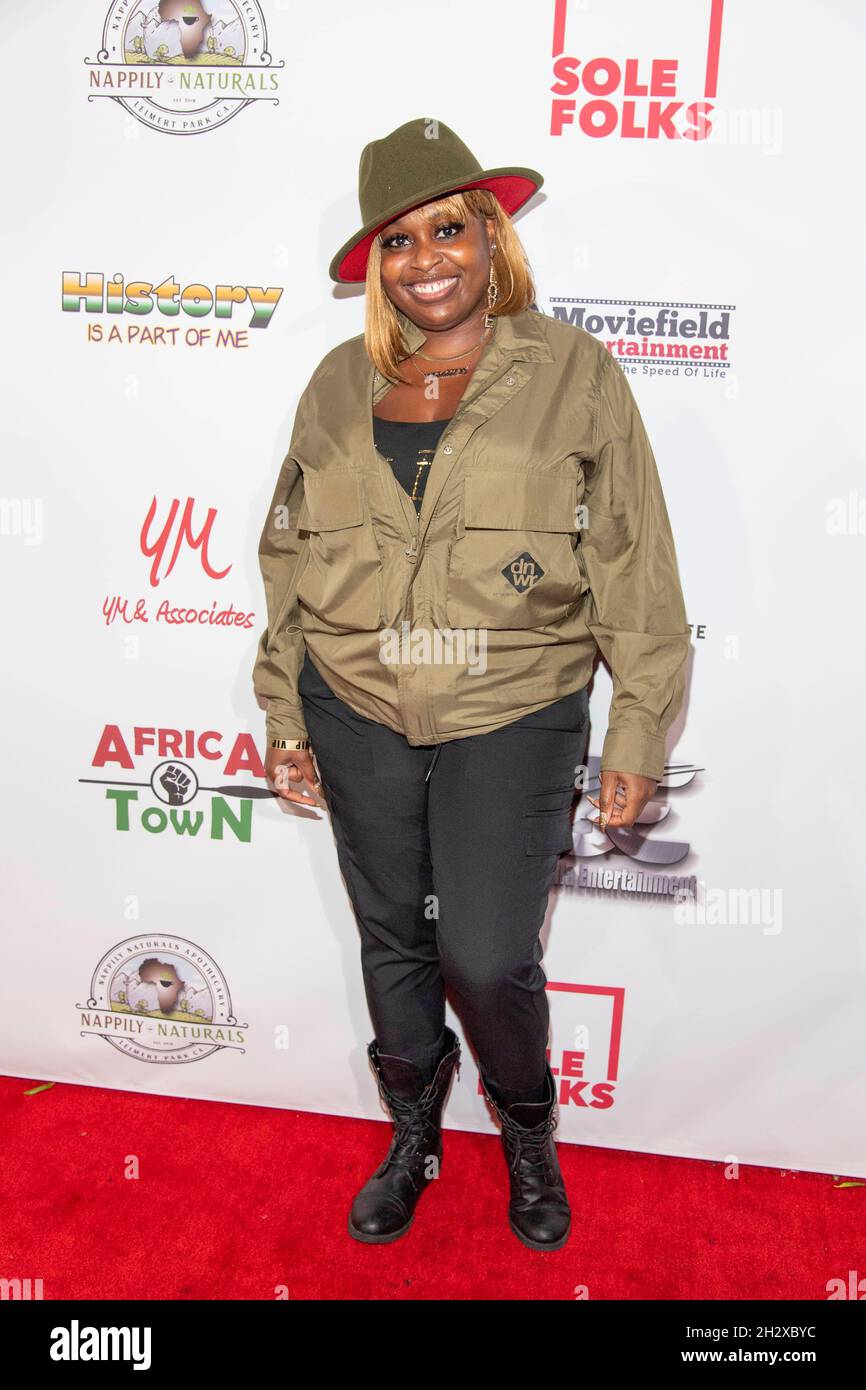 Los Angeles, CA on October 23, 2021, Da'Vida D attends The Leimert Park ...