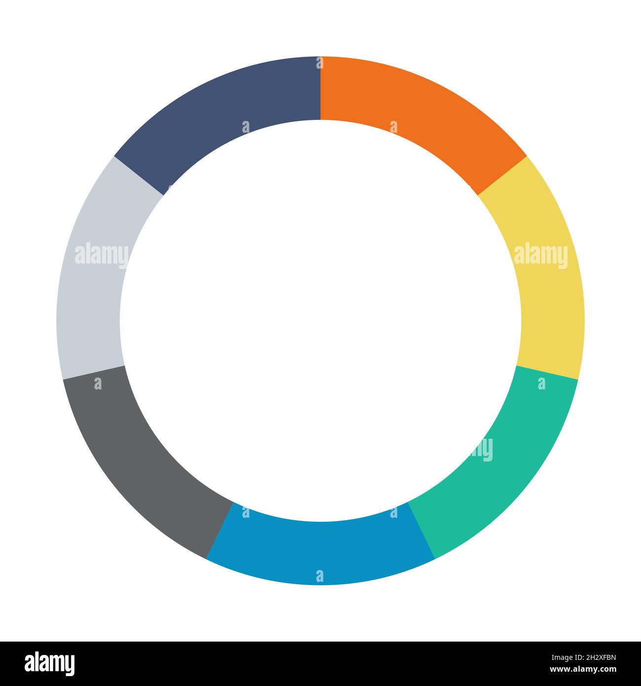 Infographic pie chart. Cycle presentation diagram 7 section. Vector ...