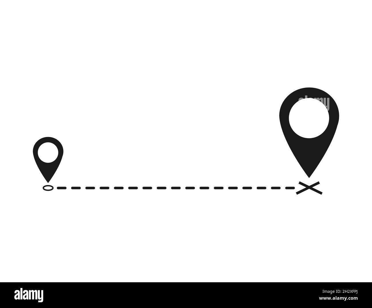 Vector icon, symbol moved announcement design image isolated on white ...