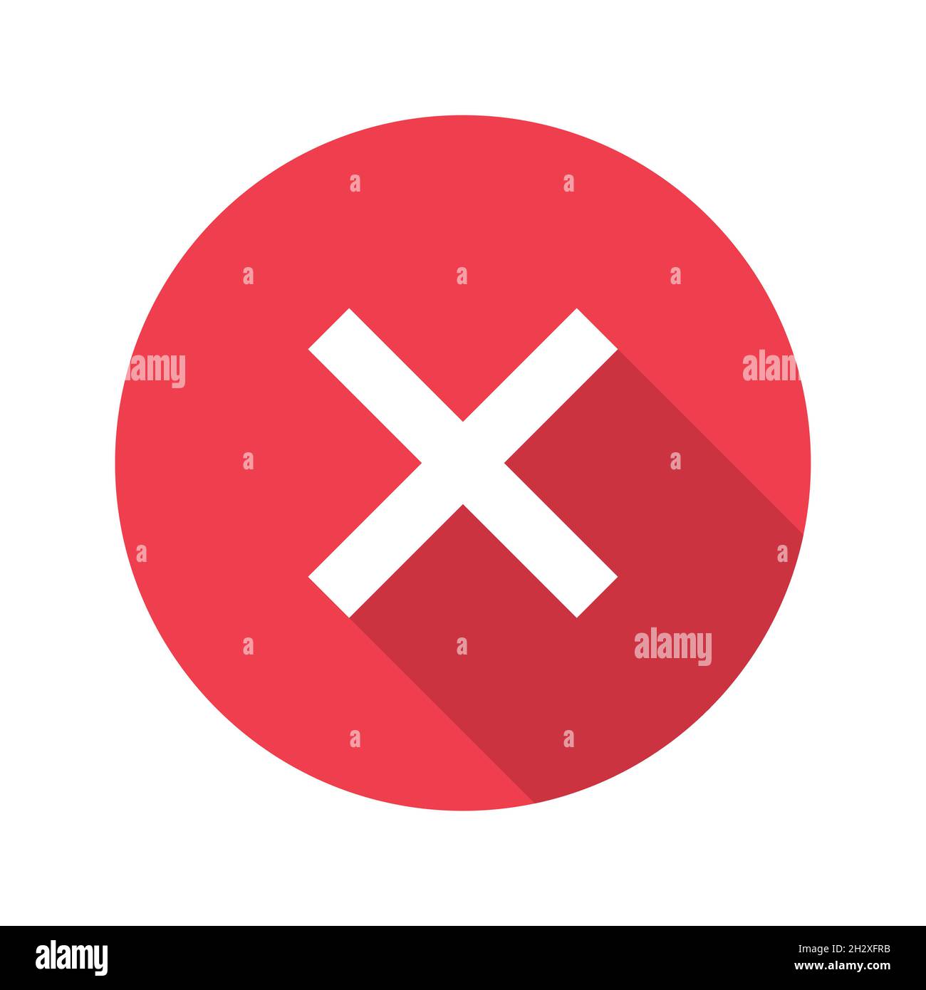 Cross mark icon, X sign, simple error design vector illustration, false ...