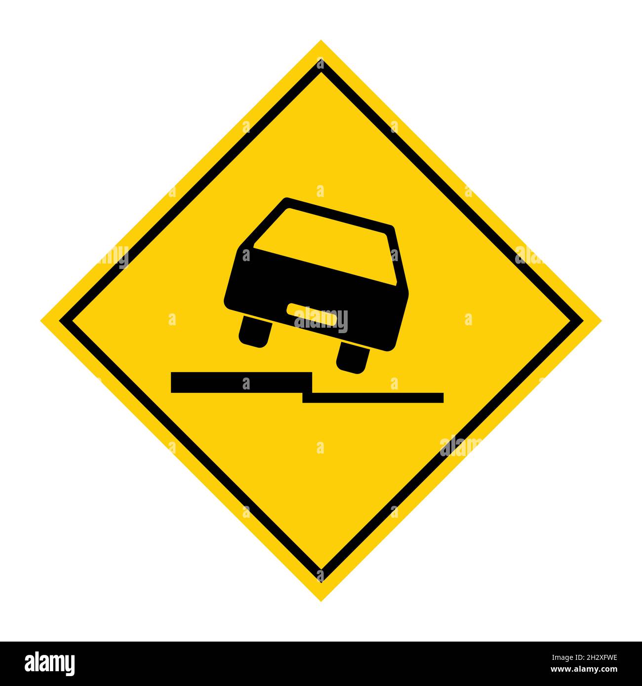 Road danger car icon, traffic street caution sign, roadsign vector ...