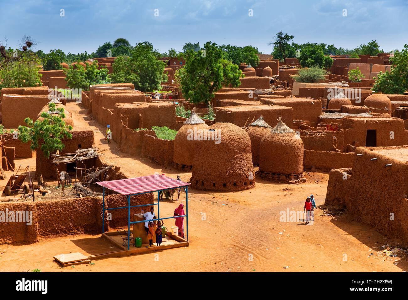Aerial view traditional african village hi-res stock photography and ...