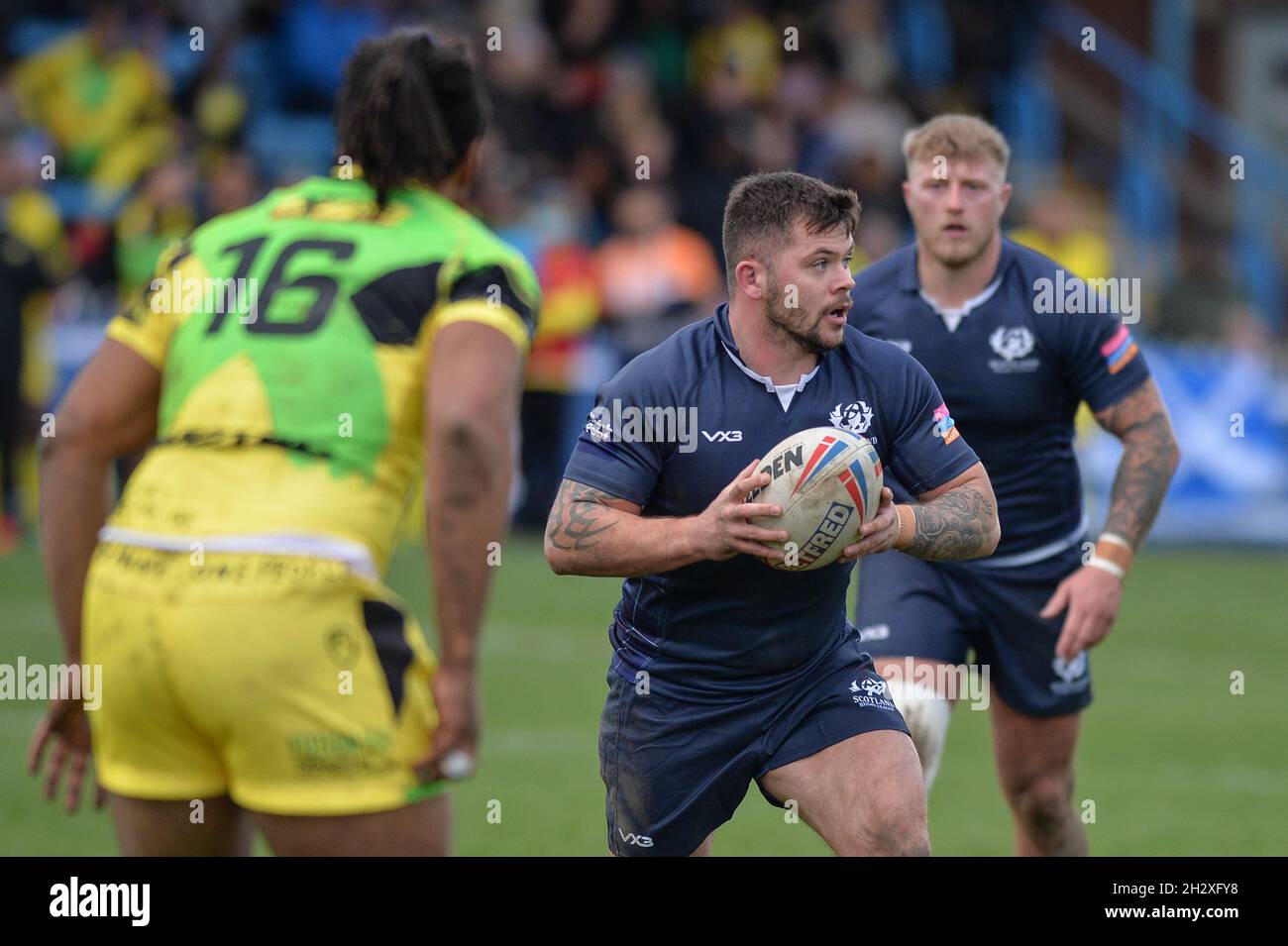Featherstone, England - 24 October 2021 - Liam Hood of Scotland in ...