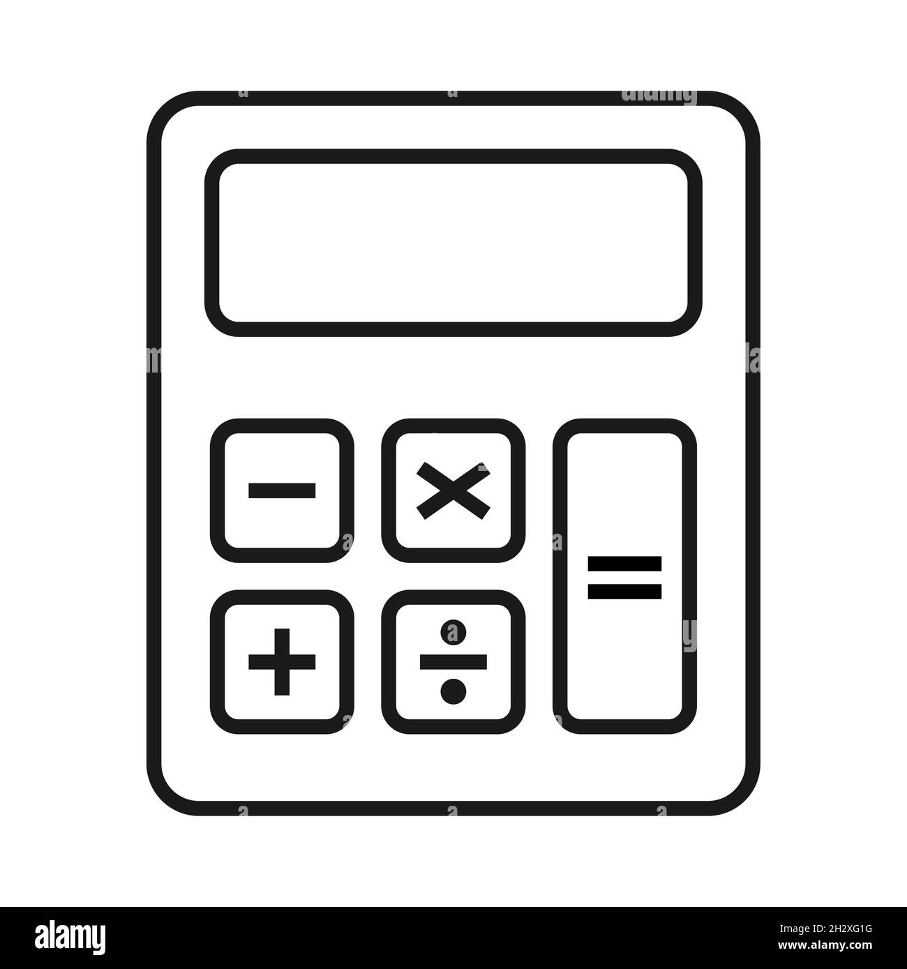Calculator icon, mathematics web button vector illustration. Internet ...