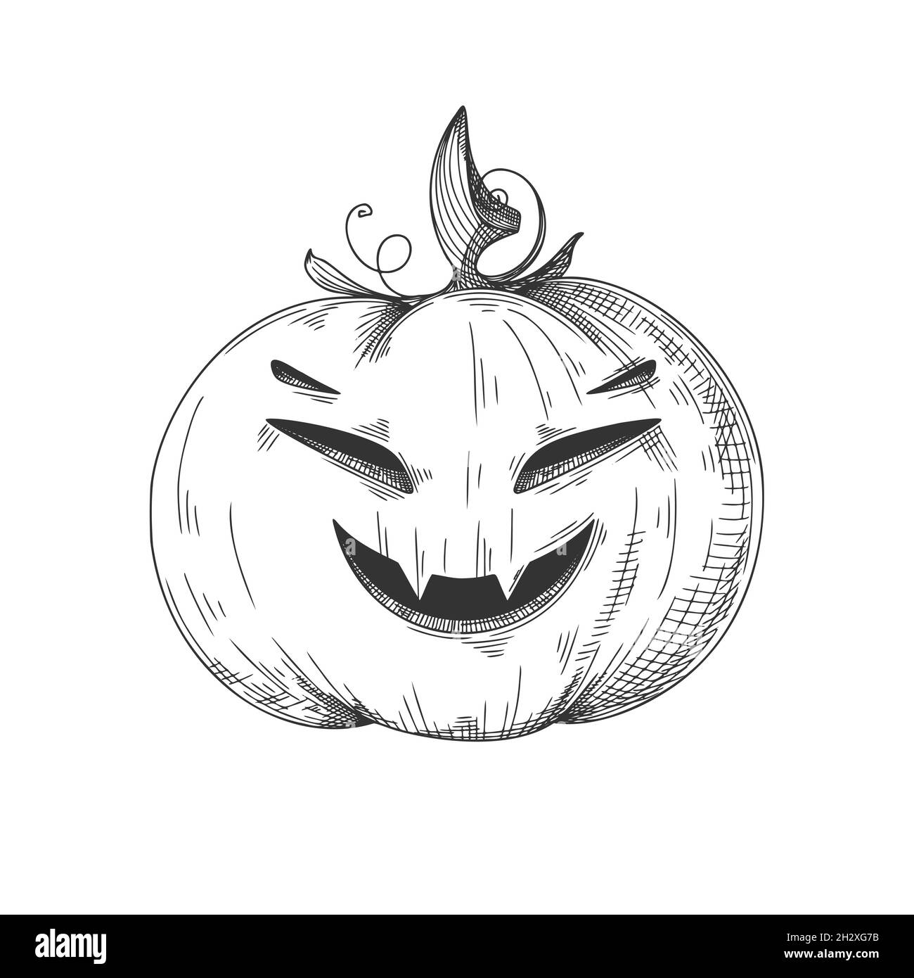 Pumpkin with a smiling face. Halloween pumpkin. Happy Halloween Vector ...