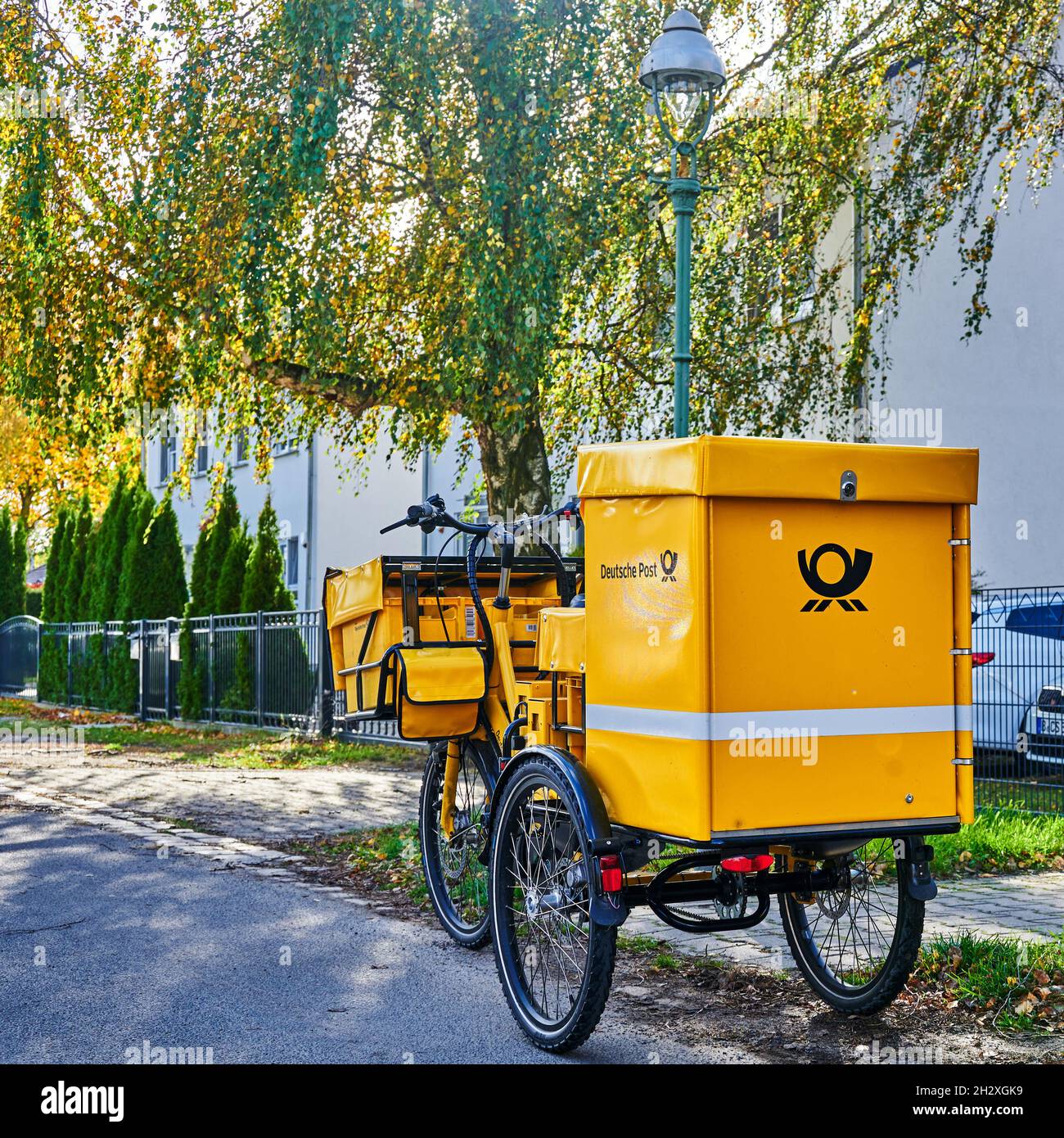 Berlin, Germany - October 23, 2021: Electric tricycle from the company ...